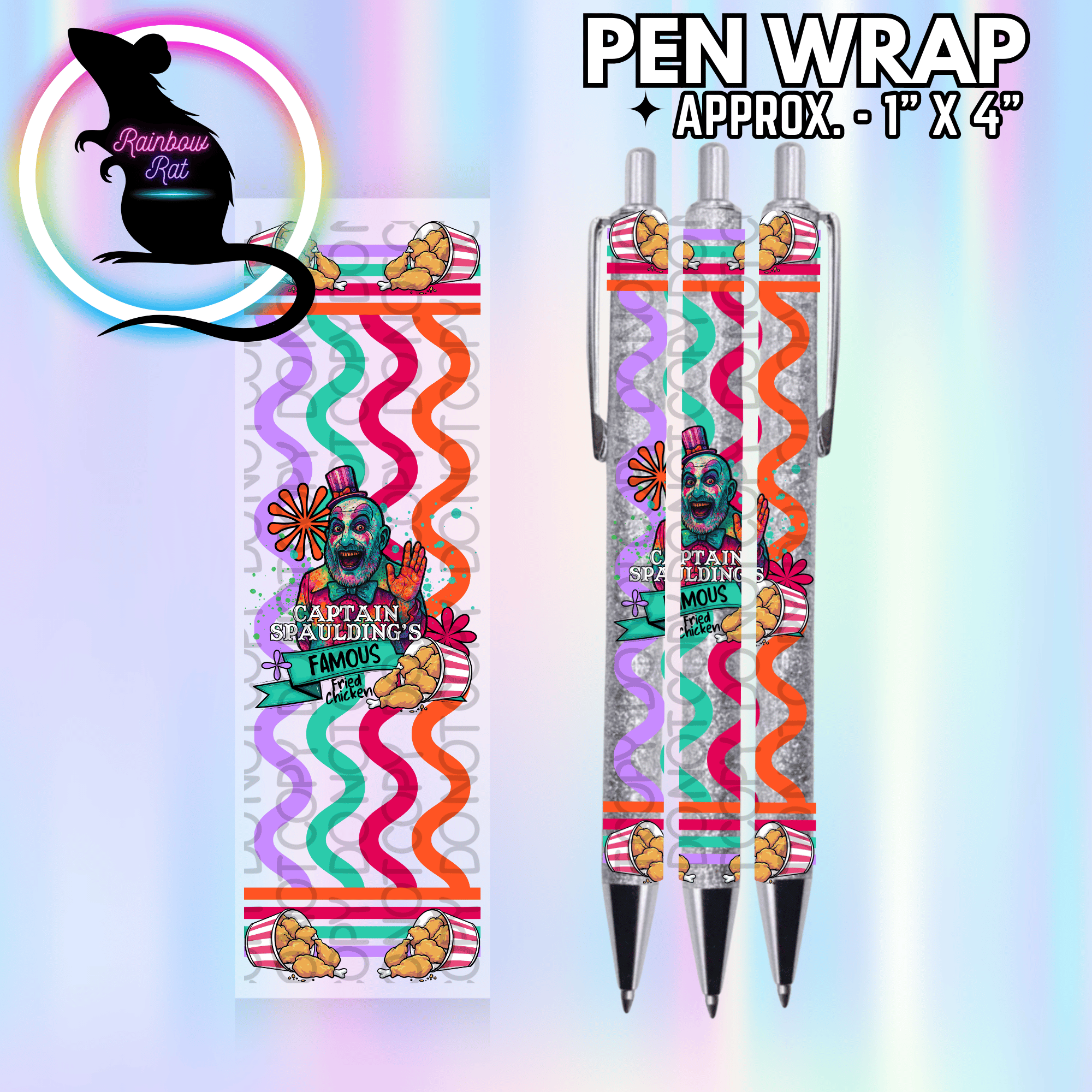 Fried Chicken- Pen Wrap – Glam’er Tough | Rainbow Rat Designs