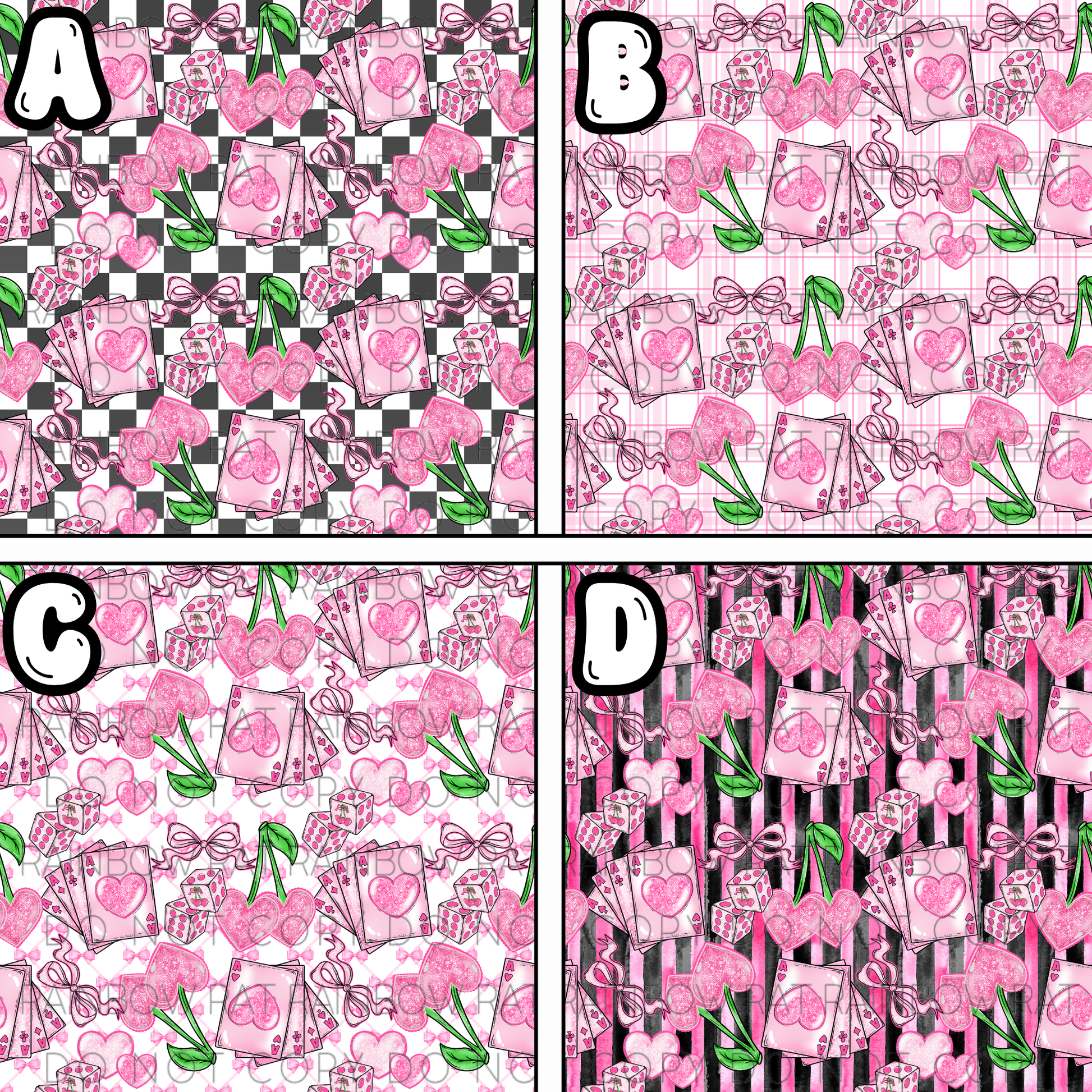 Lucky In Love- Seamless Design – Glam’er Tough | Rainbow Rat Designs